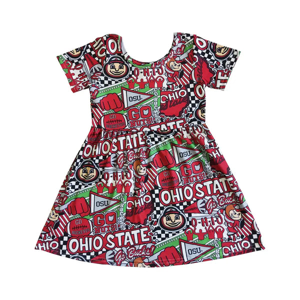 Ohio Buckeye State Childrens' Dress - Cuddles by Goochie Goo® Garbs, LLC